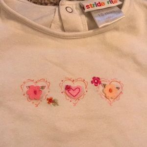 Stride Rite | Shirts & Tops | Stride Rite White Long Sleeve Top Flowers ...
